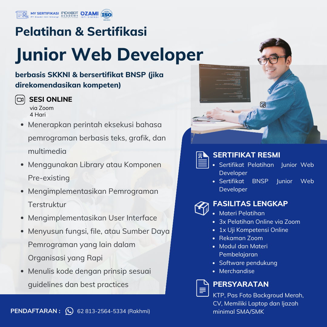 Sertifikasi BNSP Junior Web Developer - MySertifikasi